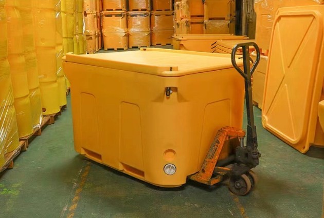 Yellow Insulated Food Transport Container with Rubber Handle for Fresh ...