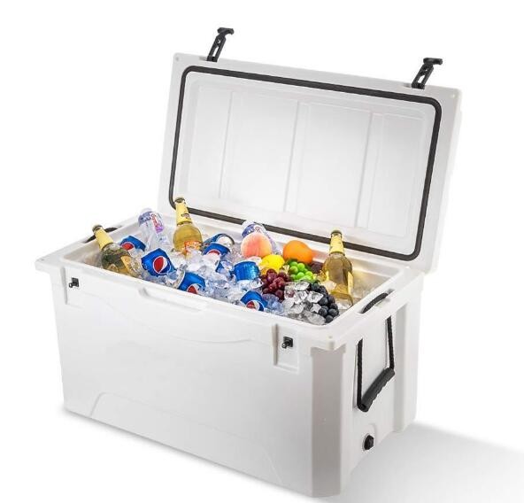Outdoor 80L Rotomolded Cooler Box 85QT Fishing Ice Box