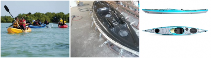 Polyethylene Rotational Moulding Kayak , Roto Molded Canoe